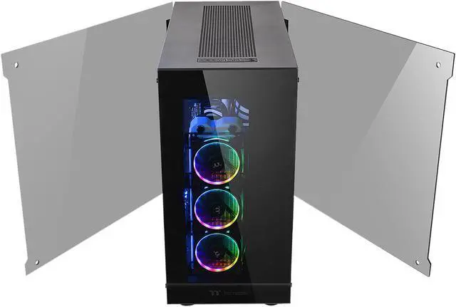Thermaltake View 91 RGB PLUS Tempered Glass XL-ATX Vertical GPU Modular ...
