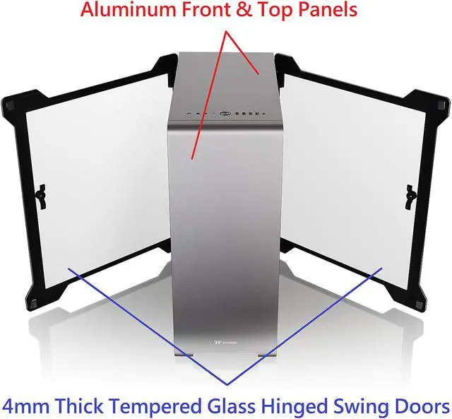 Thermaltake TT Premium A500 Tempered Glass ATX Mid Tower Chassis TT ...