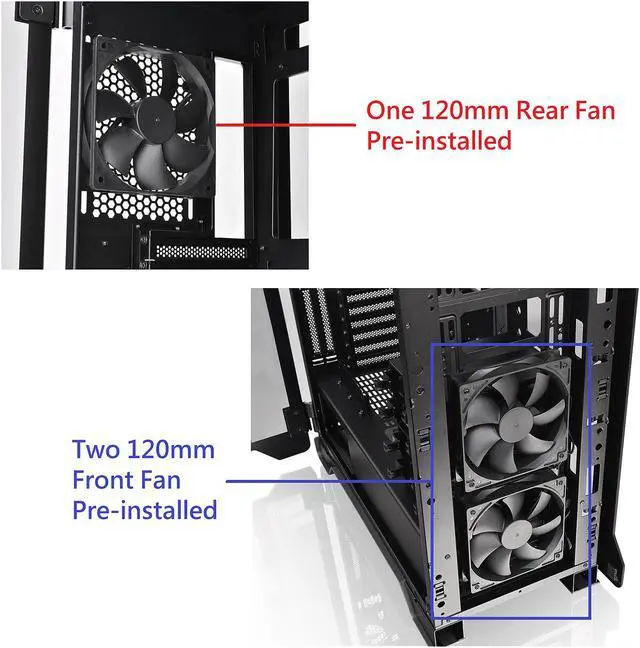 Thermaltake TT Premium A500 Tempered Glass ATX Mid Tower Chassis TT ...