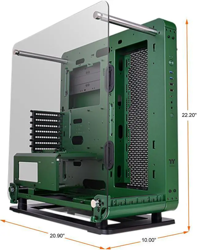 Thermaltake Core P6 TG CA-1V2-00MCWN-00 Racing Green Computer Case ...