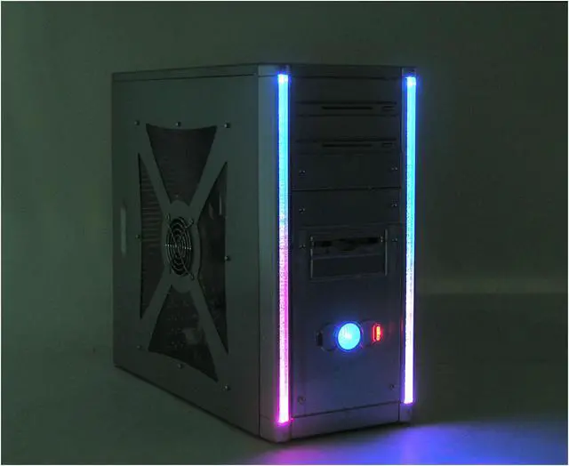 DYNAPOWER USA Z 8815 Silver/Blue Computer Case - Newegg.com