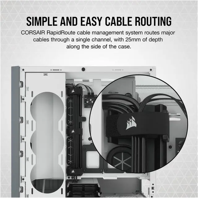 CORSAIR 5000D Tempered Glass Mid-Tower ATX PC Case, White, CC-9011209 ...