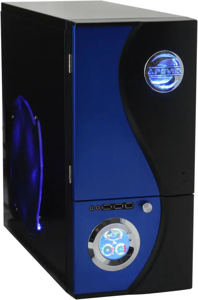 APEVIA X-TELSTAR-JR S-Type X-TSJST-BL Blue / Black Computer Case ...