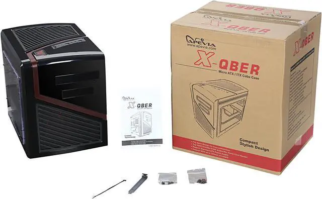 Open Box: APEVIA X-QBER-RD Red Computer Case - Newegg.com
