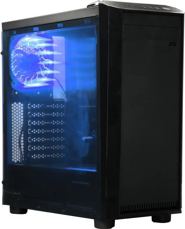 Open Box: APEVIA X-MIRAGE X-MIRAGE-BL Black / Blue Computer Case ...