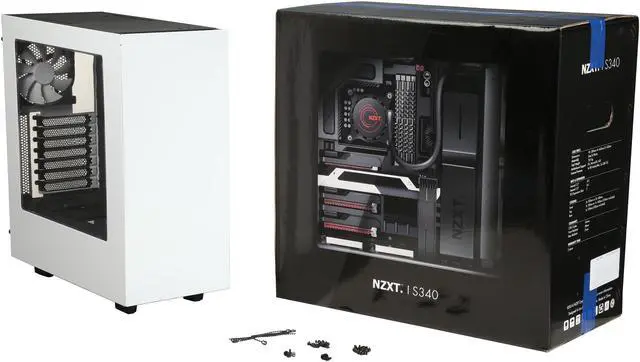 Refurbished: NZXT RB-CA-S340W-W1 White Computer Case - Newegg.com