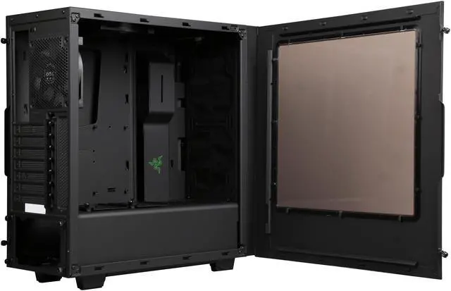 Open Box: NZXT S340 Razer Matte Black Steel/Plastic ATX Mid Tower Case ...