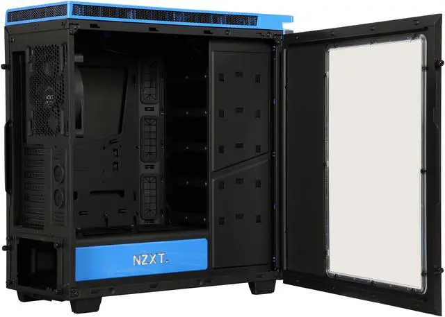Refurbished: NZXT H Series CA-H442W-M4 (H440) Black/Blue Computer Case ...
