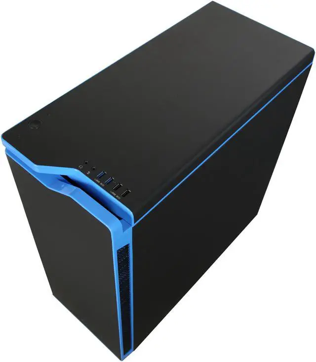 Refurbished: NZXT H Series CA-H442W-M4 (H440) Black/Blue Computer Case ...
