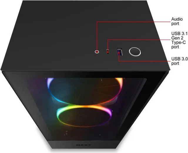 NZXT H510 Elite - Premium Mid-Tower ATX Case PC Gaming Case CA-H510E-B1 ...