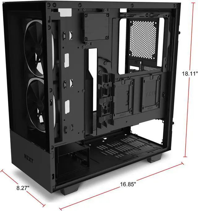 NZXT H510 Elite - Premium Mid-Tower ATX Case PC Gaming Case CA-H510E-B1 ...