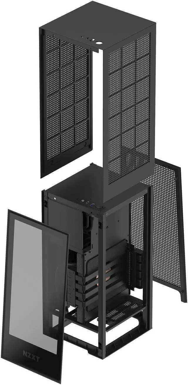 Open Box: NZXT H1 CA-H16WR-B1-US Matte Black SGCC Steel / Tempered ...