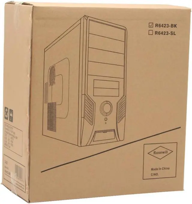 Rosewill R6423 BK ATX Mid Tower Computer Case+350W Power Supply ...