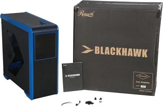Rosewill BLACKHAWK-BE - Black SECC Steel ATX Mid Tower Computer Case ...