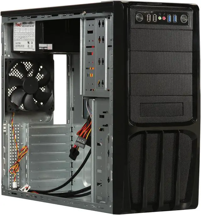 Rosewill - Black, Hot-Dipped Galvanized Steel ATX Mid Tower Computer ...