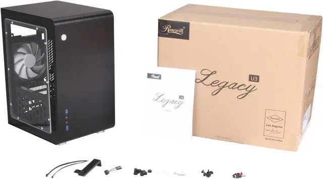 Open Box: Rosewill Legacy U3-B-Window - Black Aluminum Alloy Micro-ATX ...