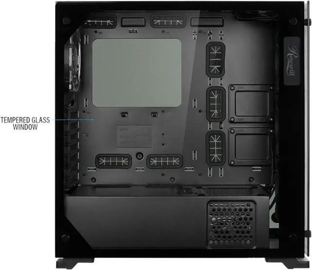 Rosewill ATX Mid Tower Gaming PC Computer Case, 7 Color LED Fans, 240mm ...