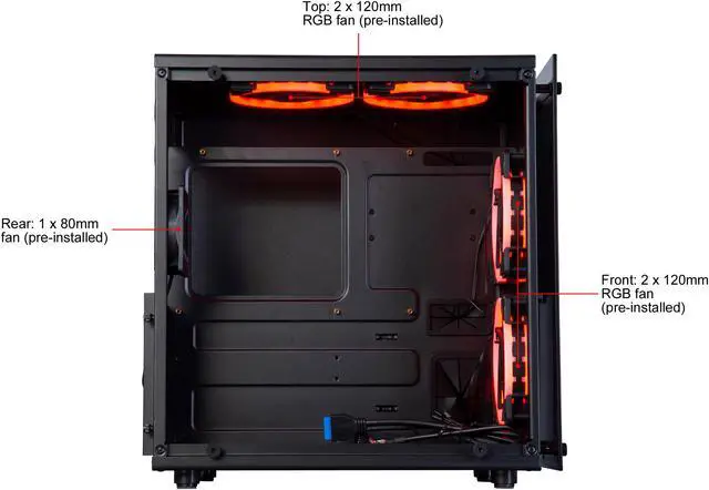 Rosewill CULLINAN PX RGB-ST ATX Mid-Tower Gaming PC Computer Case ...
