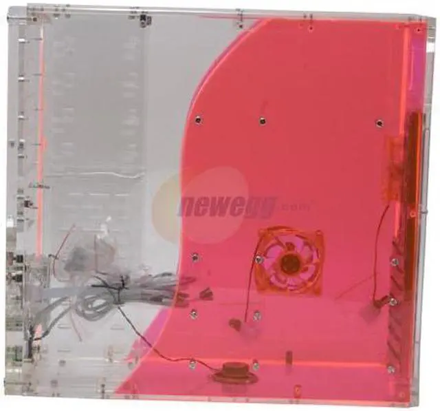 LOGISYS Computer YIN YANG CS889RD Clear/ Red Computer Case Pre ...