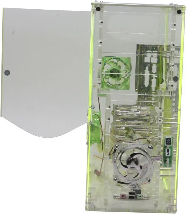 LOGISYS Computer YIN YANG CS889GN Clear/ Green Computer Case Pre ...