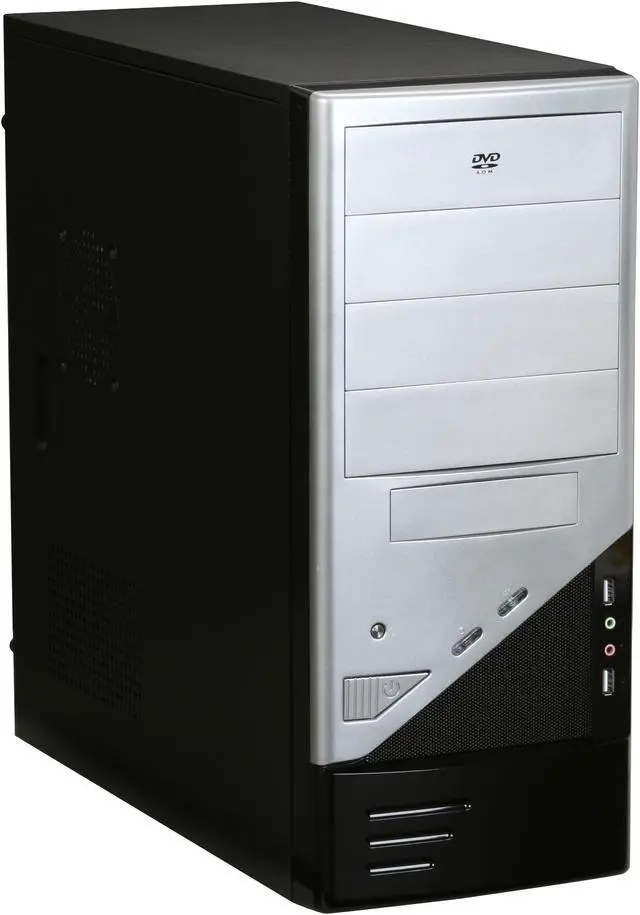 LOGISYS Computer CS206SL Black / Silver Computer Case - Newegg.com