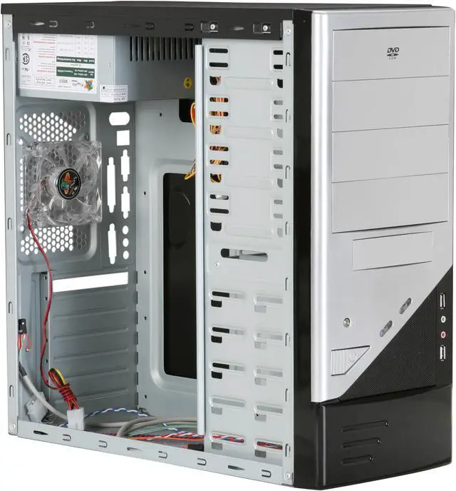 LOGISYS Computer CS206SL Black / Silver Computer Case - Newegg.com