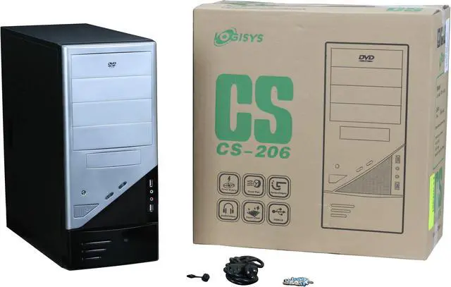 LOGISYS Computer CS206SL Black / Silver Computer Case - Newegg.com