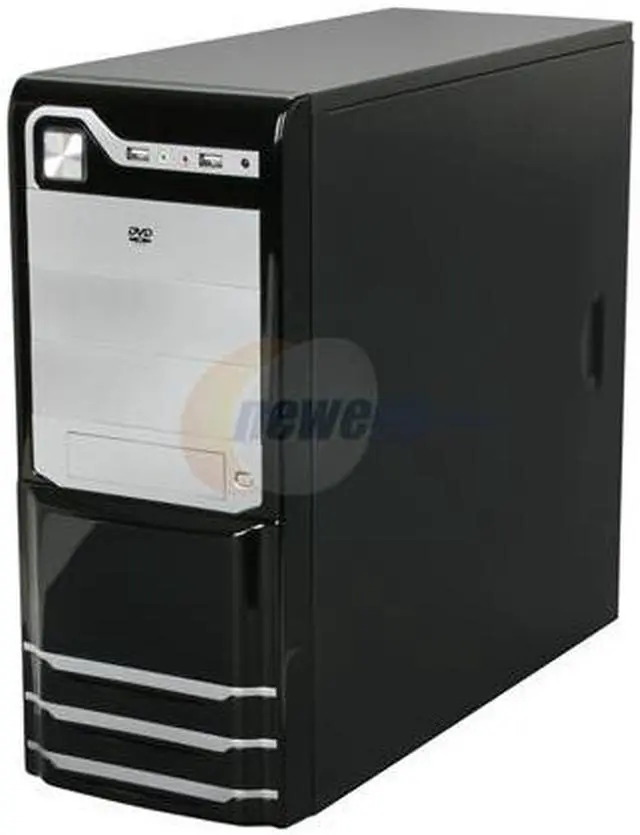 LOGISYS Computer CS308BK Silver / Black Computer Case - Newegg.com