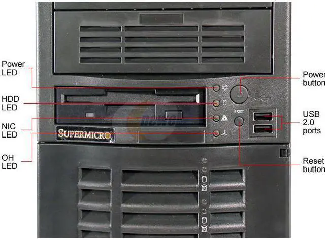 SUPERMICRO CSE-733T-450B Black Pedestal Mid-Tower & Workstation chassis ...