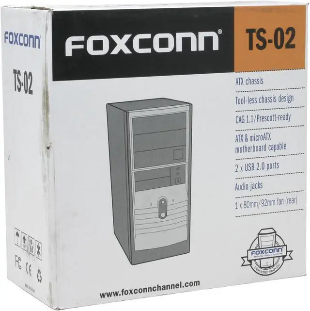 Foxconn 3GTS002-H350 Black/Silver Computer Case - Newegg.com
