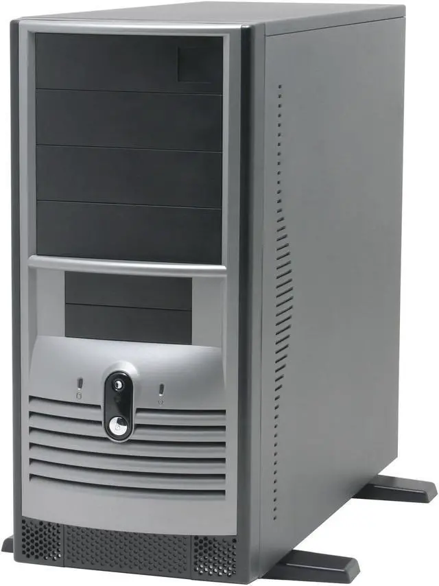 Foxconn 3GTH002-S350 BLACK/SILVER SECC ATX Mid Tower Computer Case Max ...