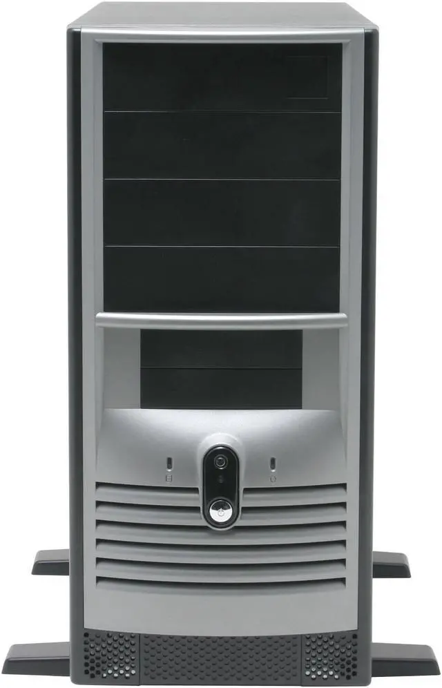 Foxconn 3GTH002-S350 BLACK/SILVER SECC ATX Mid Tower Computer Case Max ...