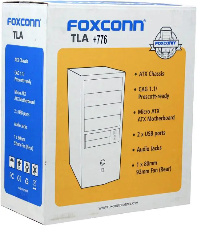 Foxconn TLA+776-CN300C-01 Black/Light Silver Computer Case - Newegg.com