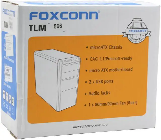 Foxconn TLM566-CN300C-HS Black+Light Silver Computer Case - Newegg.com