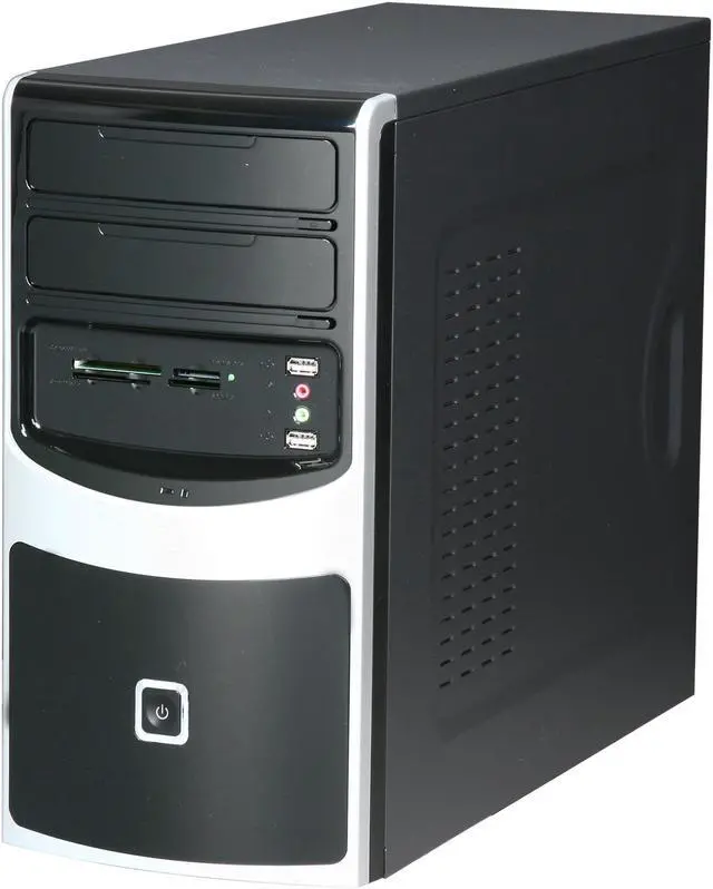 Foxconn TLM-C03+ISO-400 Black / Silver Computer Case w/ 18 in 1 Card ...
