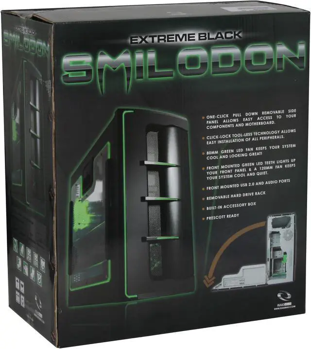 Open Box: RAIDMAX SMILODON Extreme Black ATX-612WEBP Black Computer ...