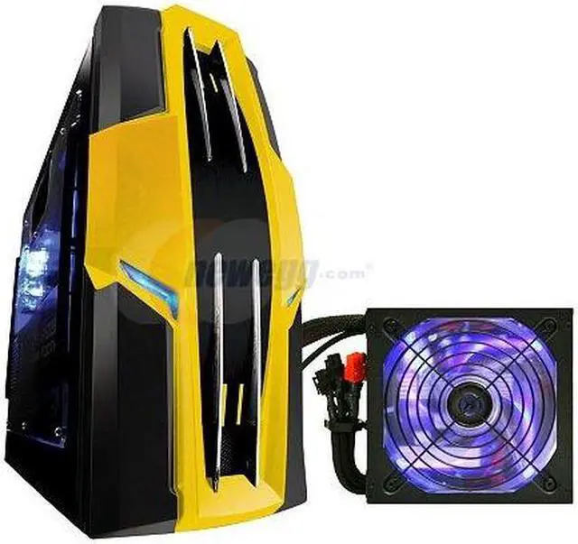 RAIDMAX AZTEC ATX-619WY530P Black / Yellow 1.0mm SECC Steel ATX Mid ...