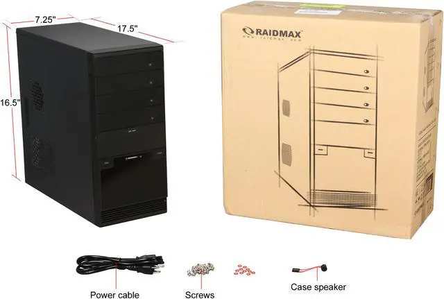 RAIDMAX ATX-202BP Black Computer Case - Newegg.com