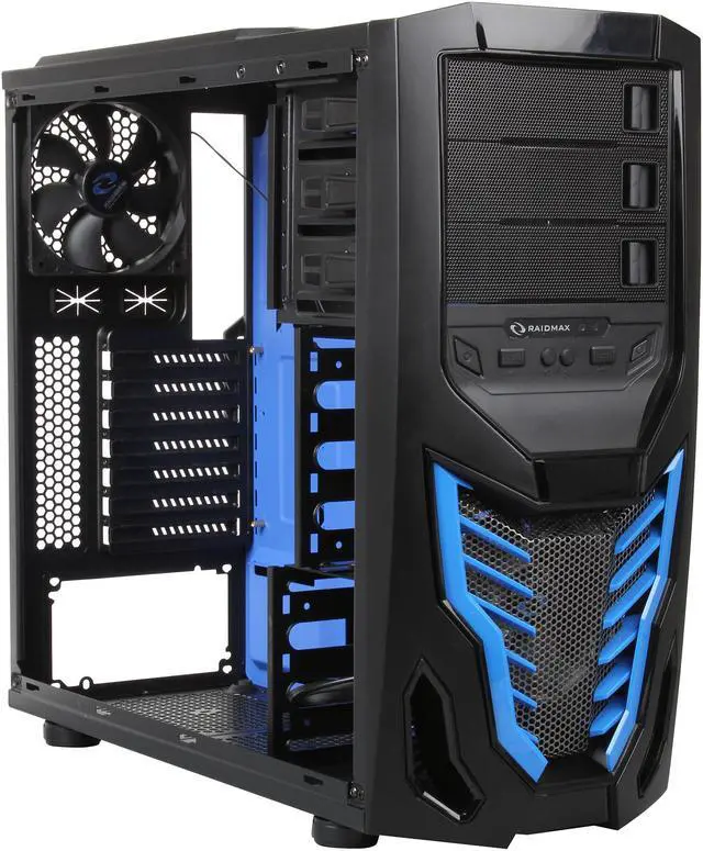 Open Box: RAIDMAX Cobra Z ATX-502WBU Black / Blue Computer Case ...