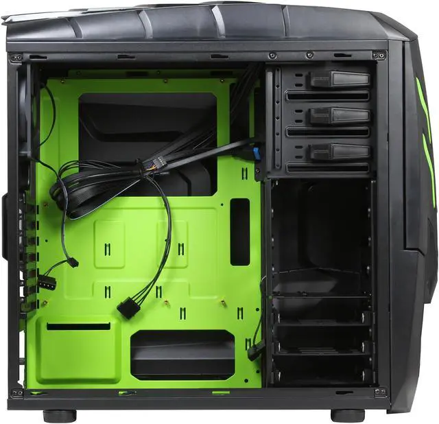 Open Box: RAIDMAX Viper GX ATX-512WBG Black / Green Computer Case ...