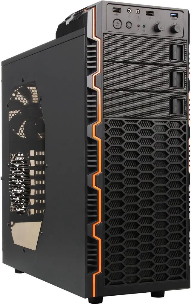 RAIDMAX Seiran II ATX-302WB Black / Orange Computer Case - Newegg.com