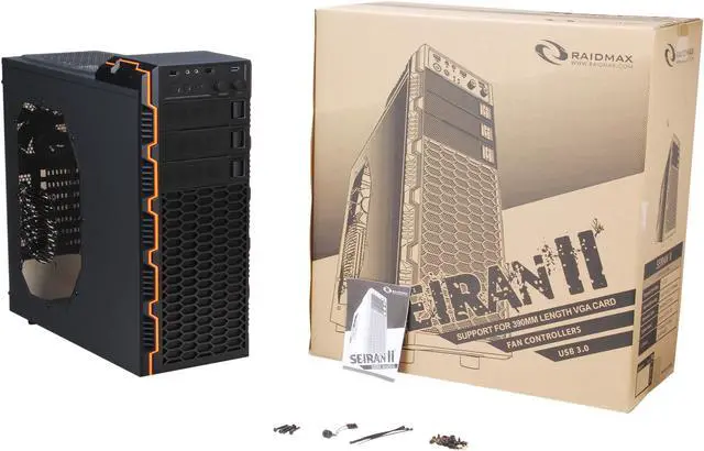 RAIDMAX Seiran II ATX-302WB Black / Orange Computer Case - Newegg.com