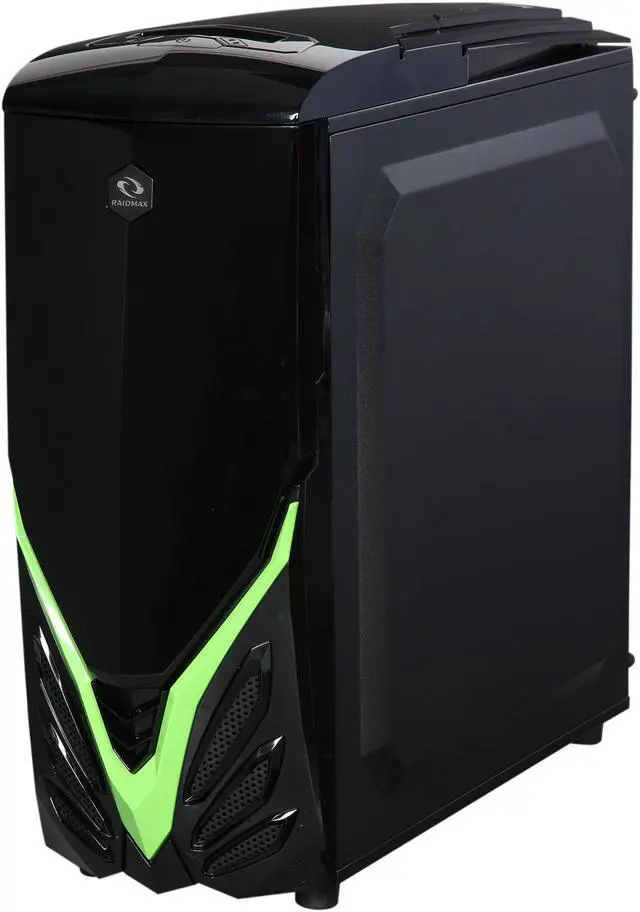 Open Box: RAIDMAX Viper II ATX-A07WBG Black / Green Computer Case ...