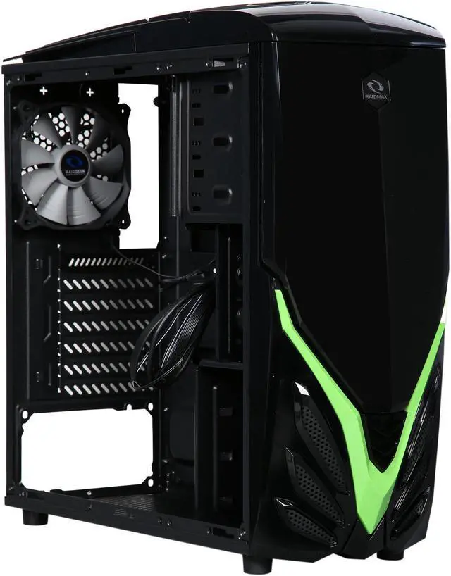 Open Box: RAIDMAX Viper II ATX-A07WBG Black / Green Computer Case ...