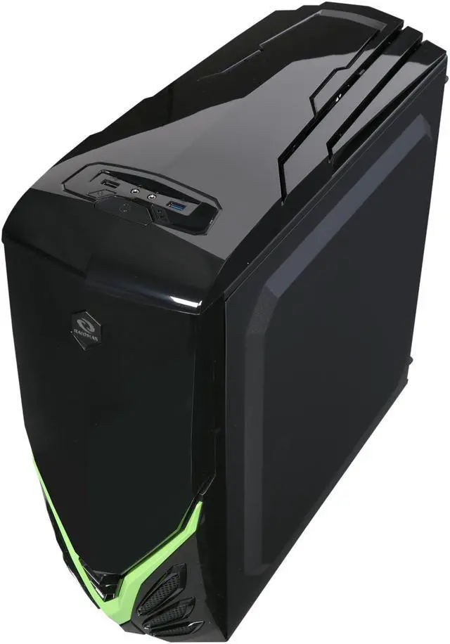Open Box: RAIDMAX Viper II ATX-A07WBG Black / Green Computer Case ...