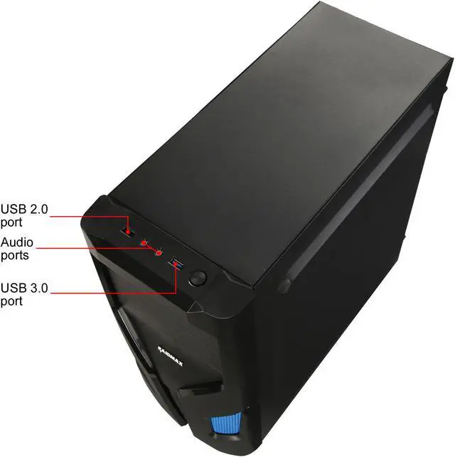 RAIDMAX EXO ATX-108BU Black / Blue Computer Case - Newegg.com