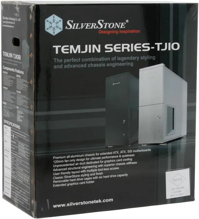 SilverStone Temjin Series TJ10-SW Silver Computer Case - Newegg.com