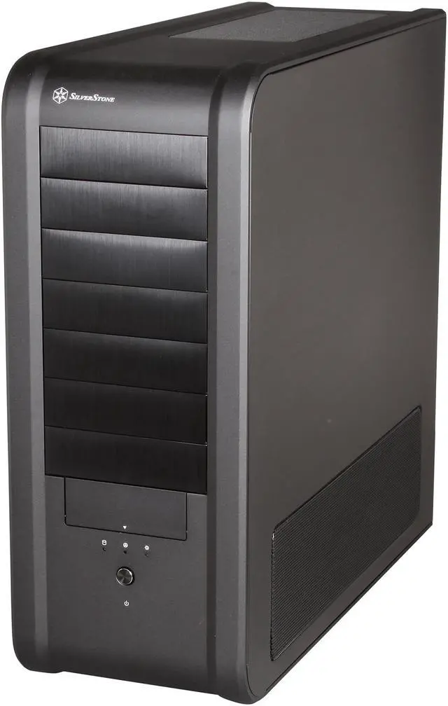 SilverStone Temjin Series TJ07B-W-USB3.0 Black Aluminum ATX Full Tower ...