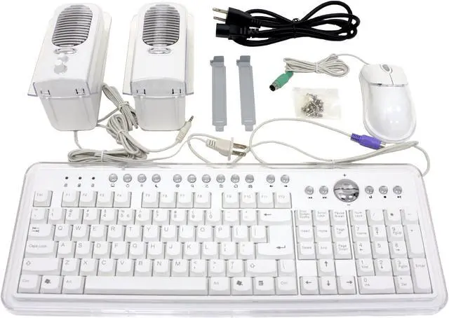 Linkworld 32103-C5454U White Computer Case with keyboard, mouse ...