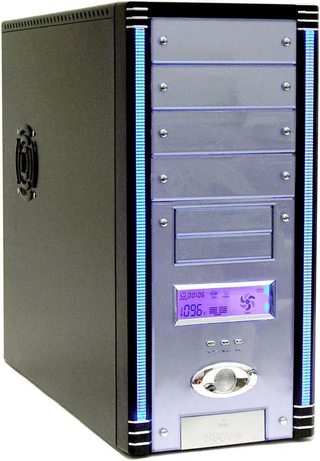 MGE CAG-H1-BL Black/Blue Computer Case - Newegg.com